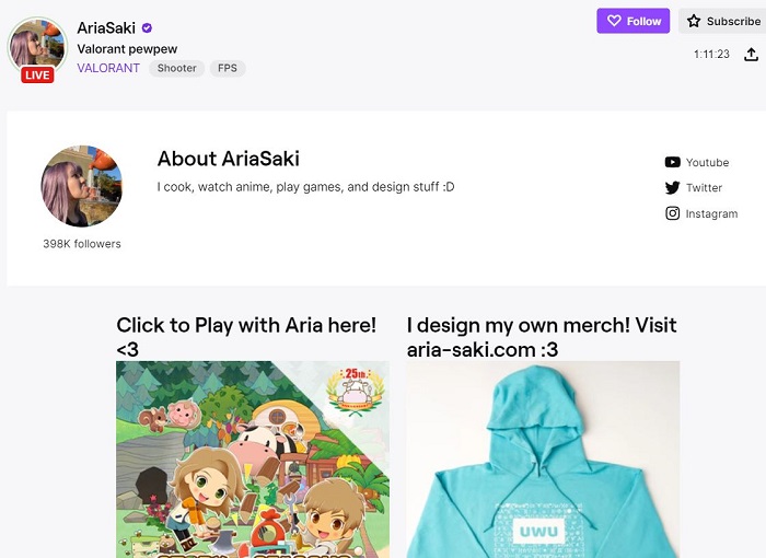 AriaSaki (Twitch Star) Wiki, Height, Age, Boyfriend, Family, Biography ...